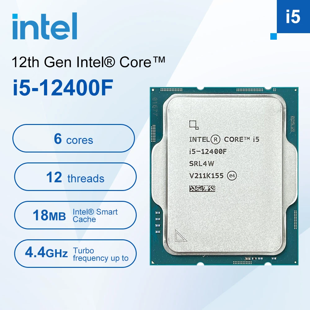 Intel New Core i5 12400F CPU i5 12400F 2.5 GHz 6 Core 12 Thread CPU ...
