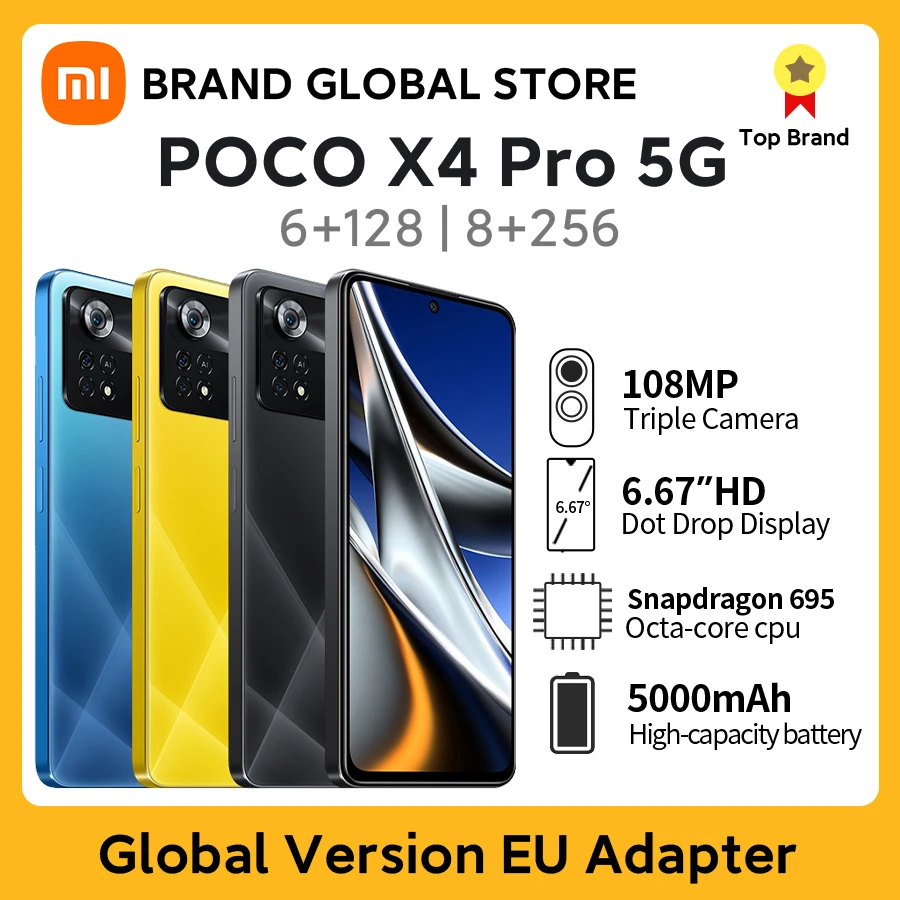 POCO-X4-Pro-5G-Global-Version-6GB-128GB-108MP-Triple-Camera-120Hz ...