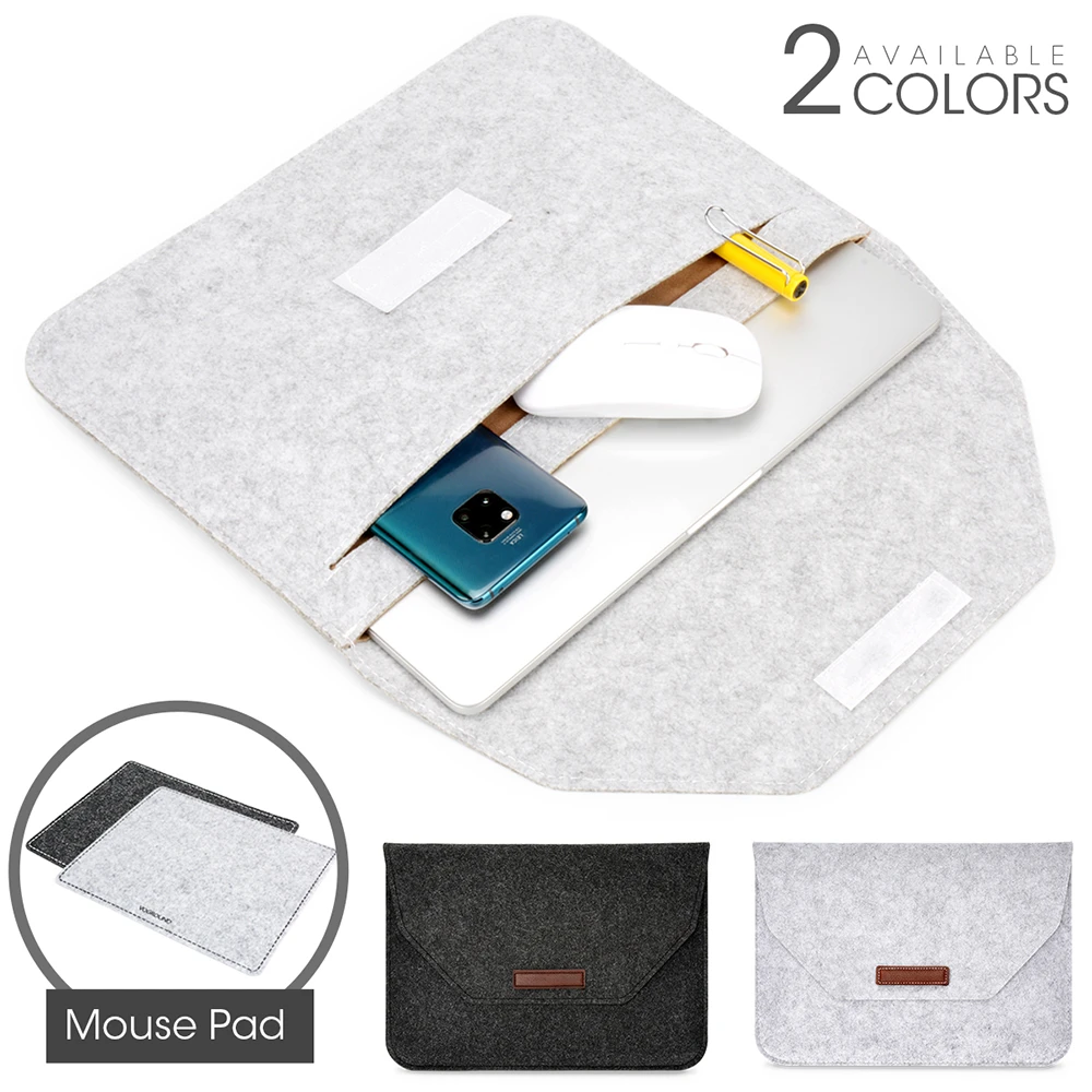 New Laptop Velcro Felt Sleeve Bag 11 12 13 15 Inch for XiaoMi MateBook ...