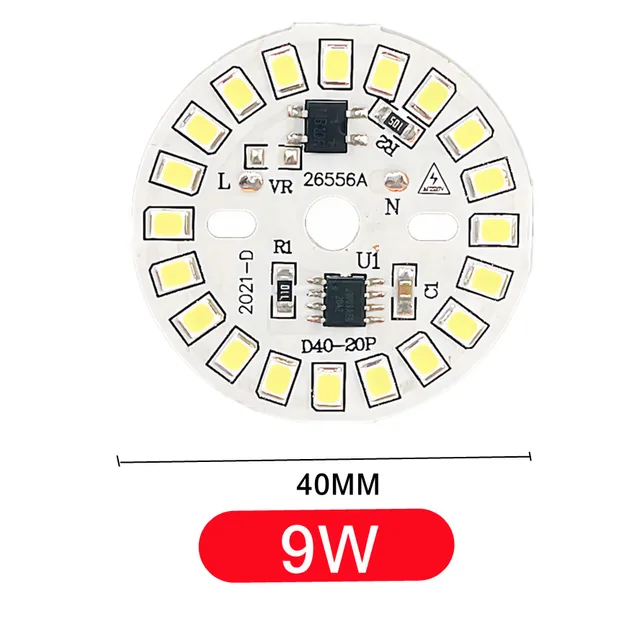 RnnTuu LED Chip for Lamp Bulb 3W 5W 7W 9W 12W SMD 2835 Round Light Beads AC 220V Bulb Chip ...