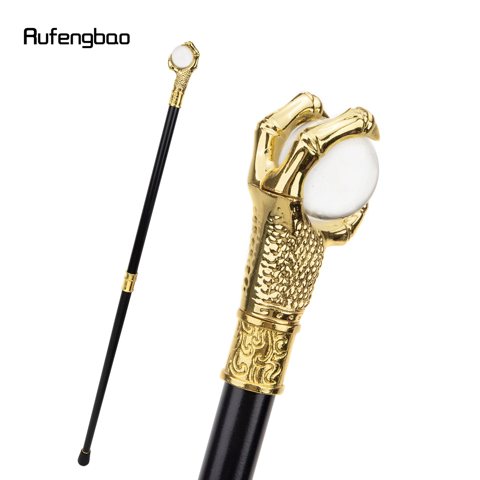 Golden-Dragon-Claw-Grasp-Glass-Ball-Walking-Cane-Fashion-Decorative ...