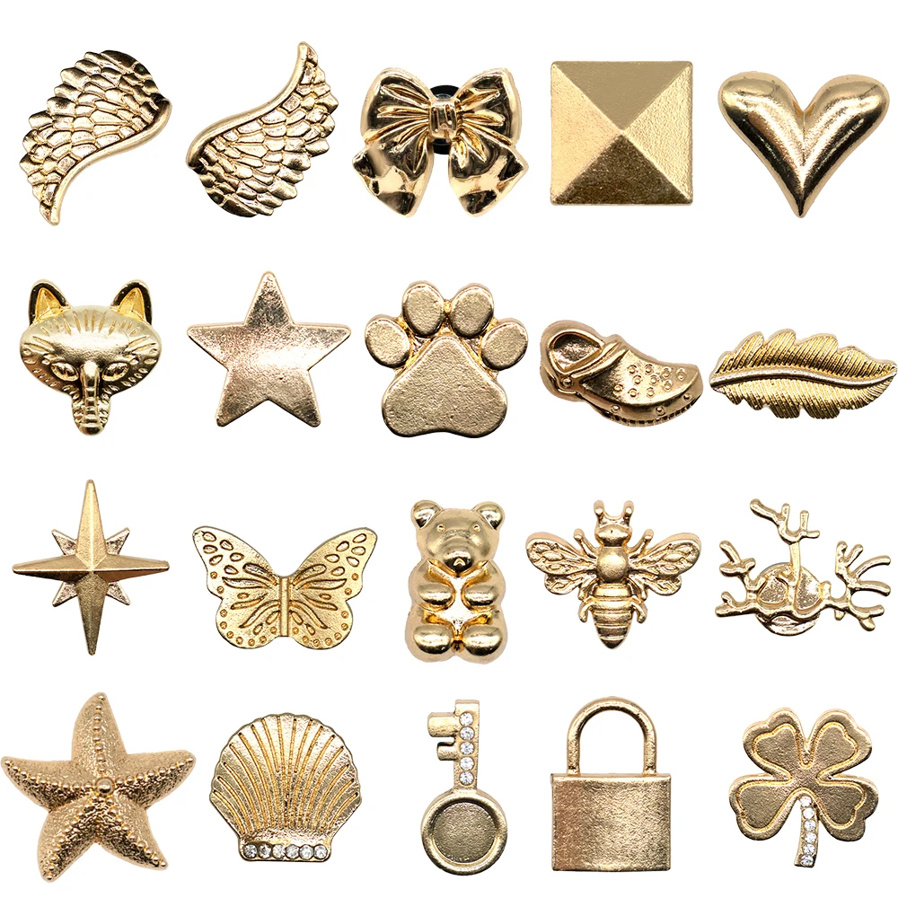 1PCS-Gold-Metal-Shoe-Charms-New-Metal-Star-Wings-Wolf-Shoe-Buckle ...