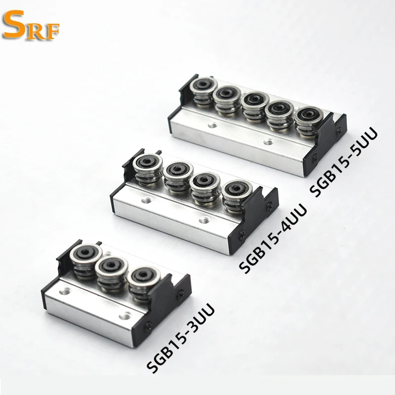 Aluminum Double Roller Linear Guide Rail SGB15-3UU SGB15-4UU SGB15-5UU ...