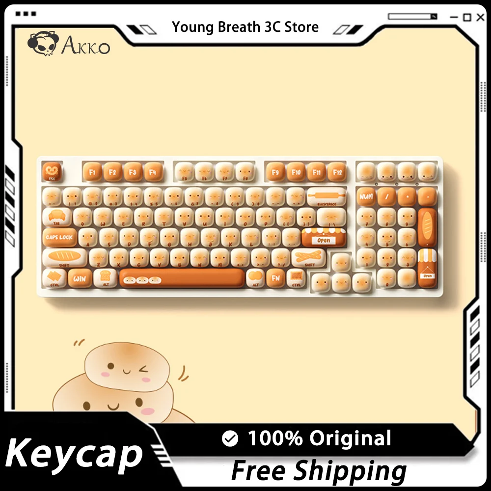 AKKO-MOG-Cartoon-Keycap-138-Teclas-Teclado-Mec-nico-Bonito-Ergon-mico ...