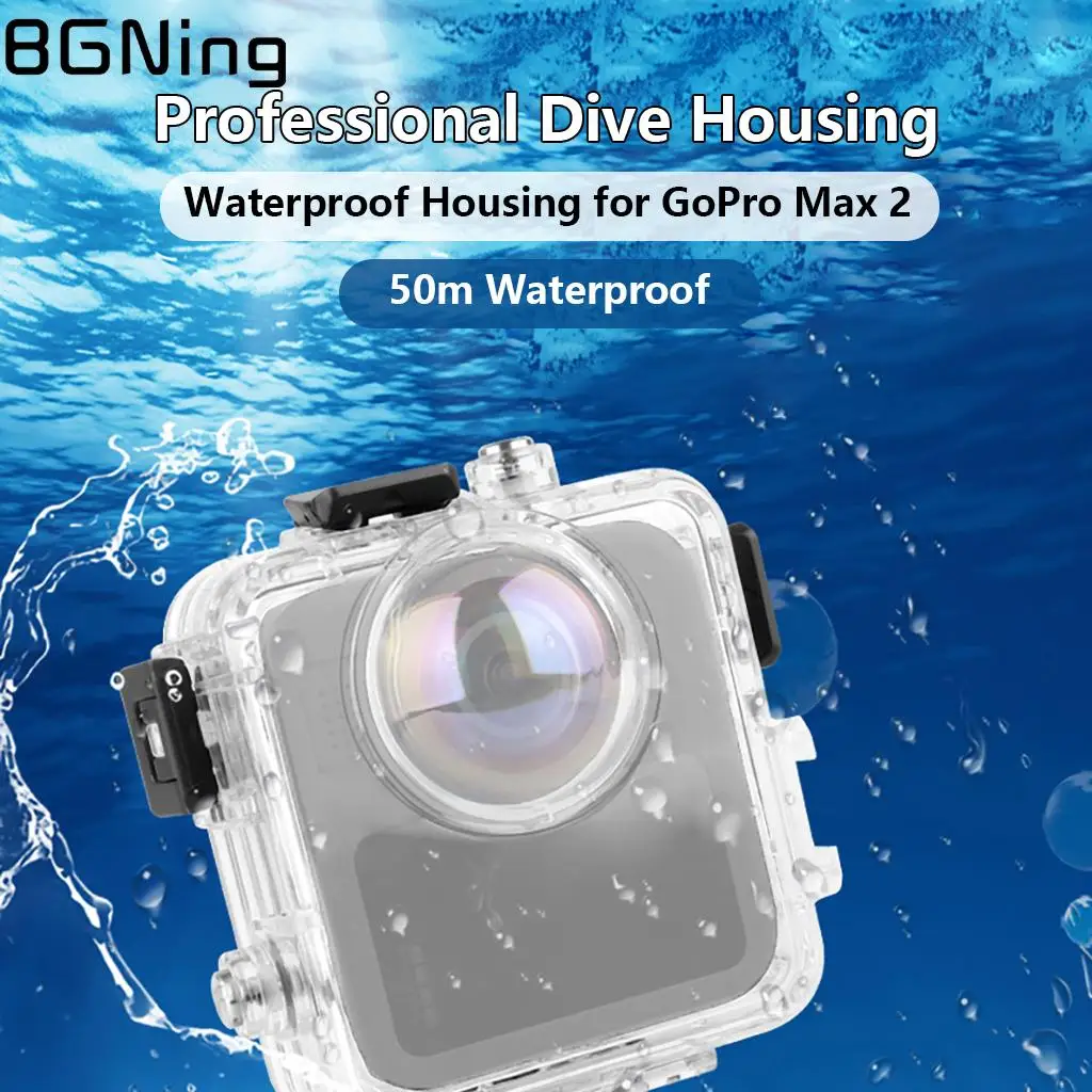 50M Diving Case for GoPro MAX 2 Waterproof Housing Cover Underwater ...