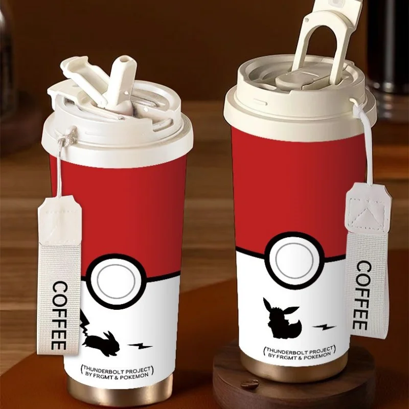 Pokemon Thermos Cup Anime Pikachu Insulated Cups Cartoon Cool Large ...