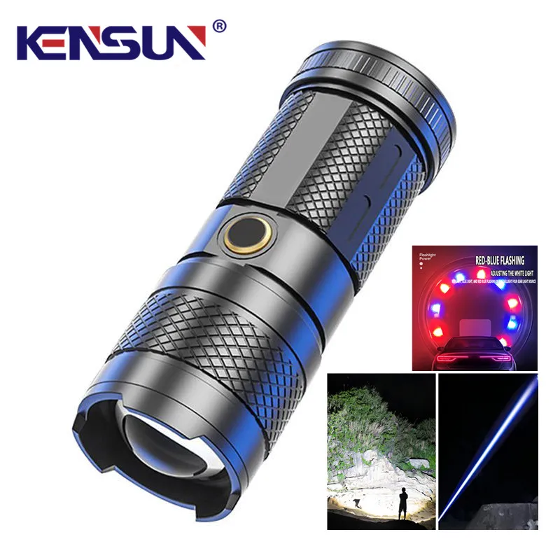 Powerful-Spotlight-Long-Range-LED-Flashlight-Camping-Torch-Telescopic ...
