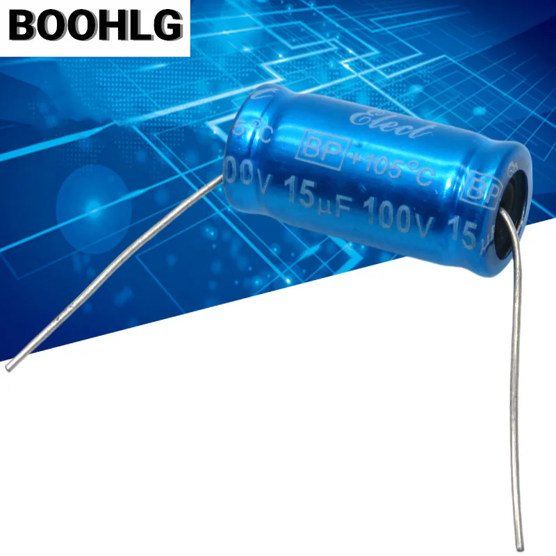 5PCS Blue Robe 15UF 100V Audio Frequency Divider Axial Poleless ...