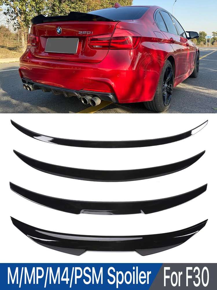 Gloss-Black-Rear-Bumper-Lip-Trunk-Wing-MP-M4-PSM-Style-Roof-Spoiler-Kit ...