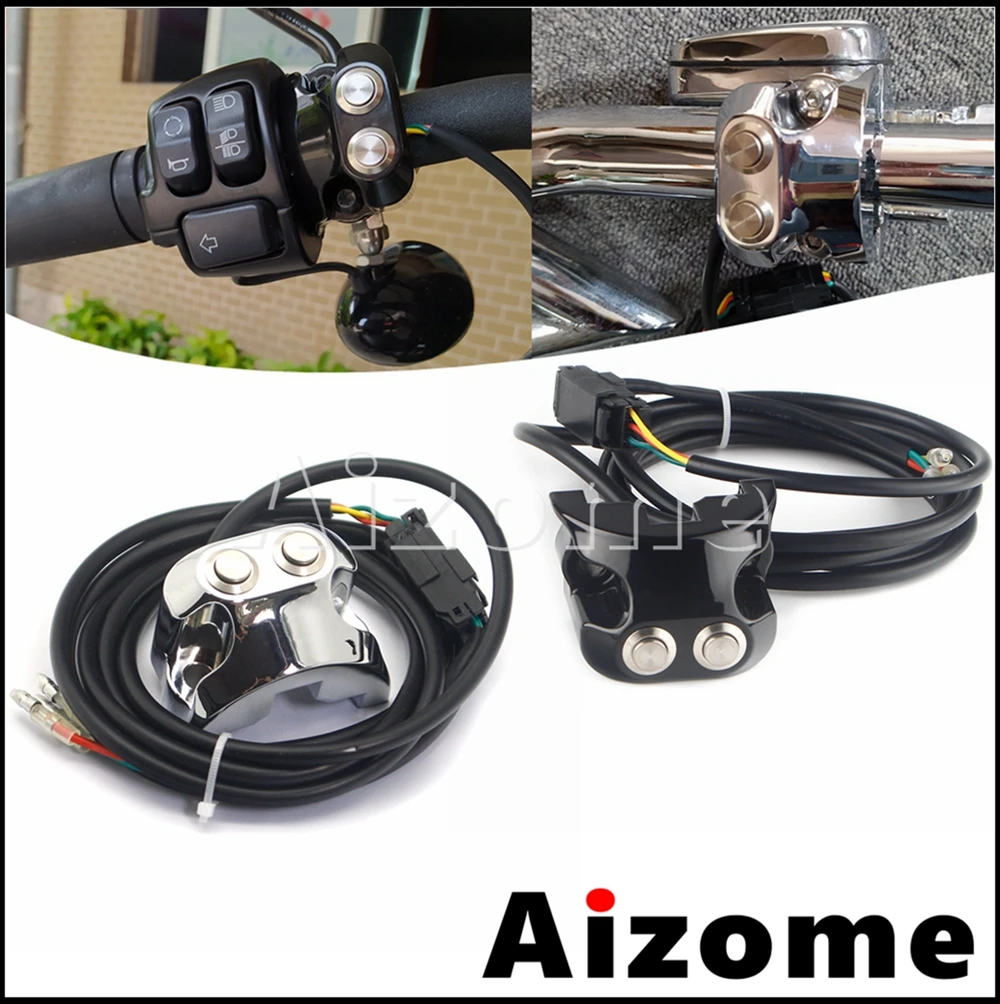 3-Wires-25mm-Motorcycle-Handlebar-Switch-2-Button-CNC-Air-Ride-Switches ...