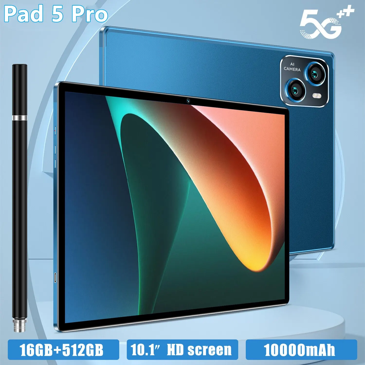 New Pad 5 Pro Tablet Android Snapdragon 870 10.1 Inch Global Version ...