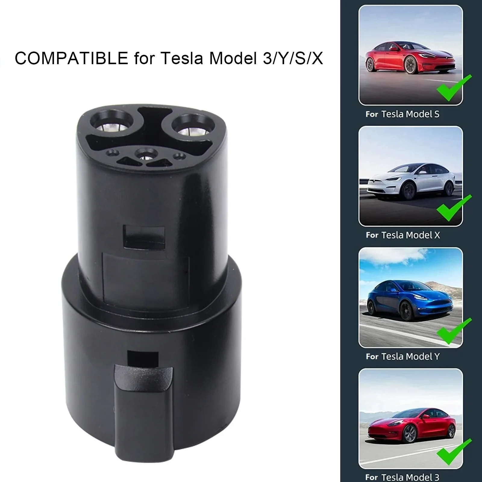 EV Charger Adapter for Type1 J1772 to Tesla Model X Y 3 S Electric ...