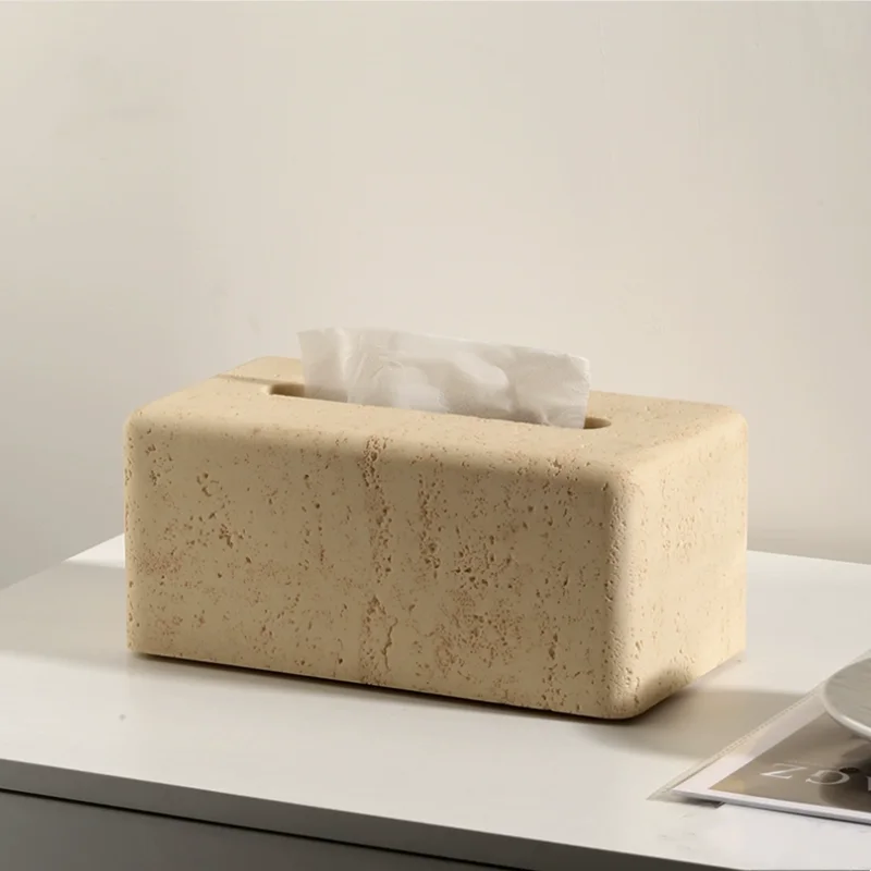 Modern-Marble-Rectangular-Handkerchief-Box-Holder-Living-Room-Limestone ...