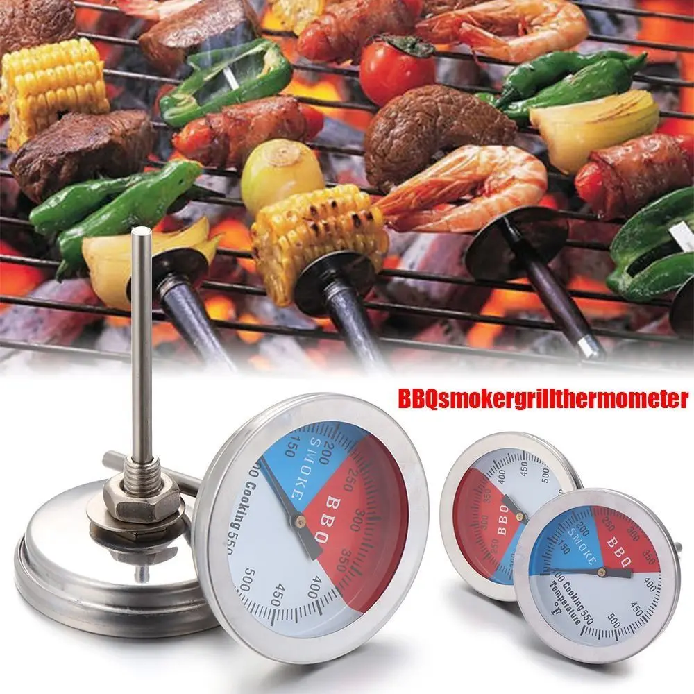 300 Barbecue BBQ Smoker Grill Thermometer Temperature Gauge Stainless ...