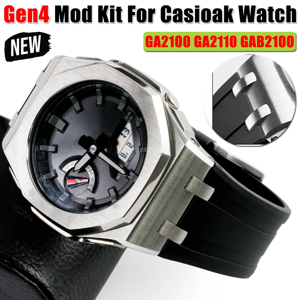 Mod-Kit-For-Casioak-GA2100-GA2110-GA-B2100-Stainless-Steel-Case-Bezel ...