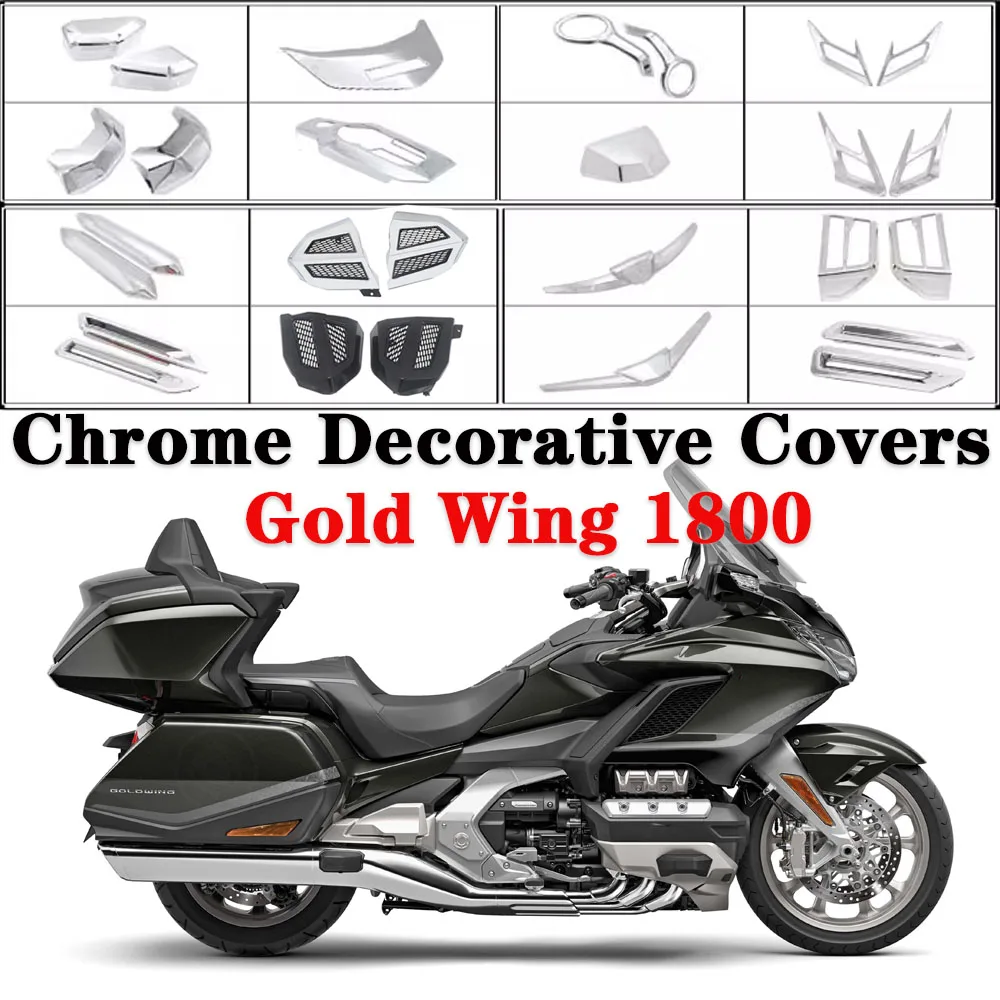 Housses-D-coratives-Chrom-es-Avant-et-Arri-re-pour-Moto-pour-HONDA-Gold ...