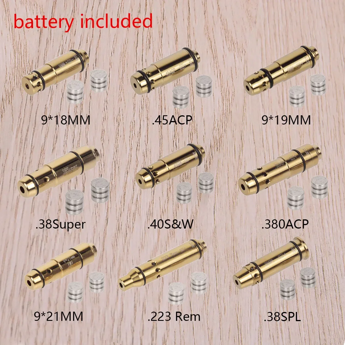 Tactical-Training-Laser-Bullet-223-380-45ACP-38-40-9mm-Pistol-Snap-Caps ...