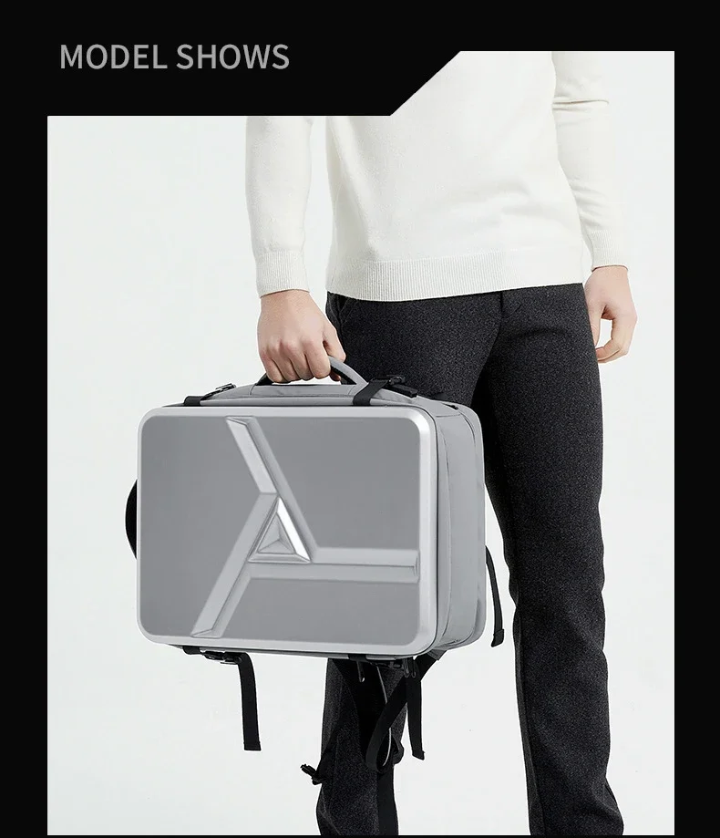 17.3”Hard Shell Backpack Men’s Business Laptop Backpack Thickened 50L ...