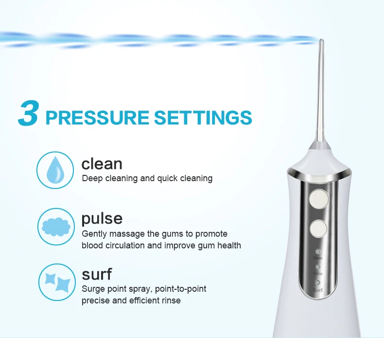 Blanc - Irrigateur buccal puissant, Jet dentaire électrique et Portable ...