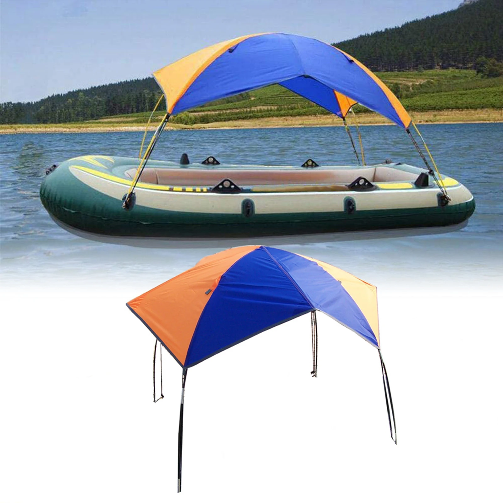 Inflatable-boat-canopy-sun-shade-Oxford-Boat-Sun-Shade-Top-Cover-Kayak ...