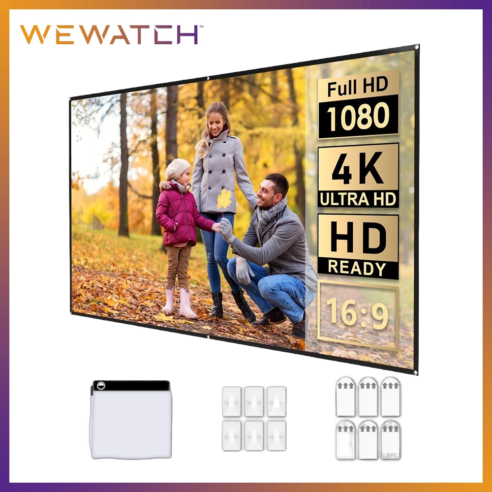 Wetch-PS7-120-in-optik-katman-malzeme-projeksiyon-ekran-16-9-ekran-y ...