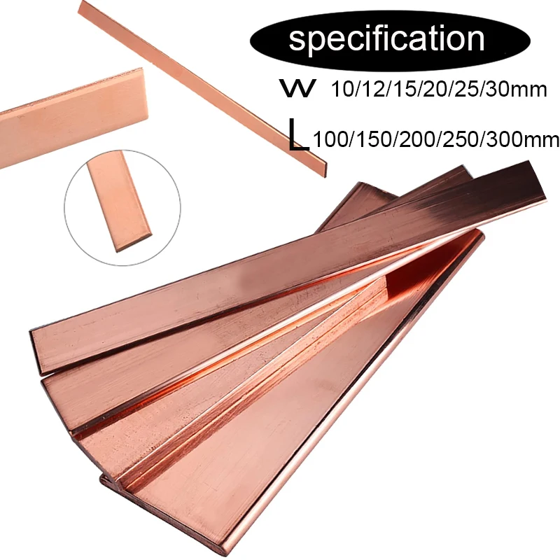 1pcs-length-100-500mm-copper-flat-strip-pure-copper-plate-DIY-material ...