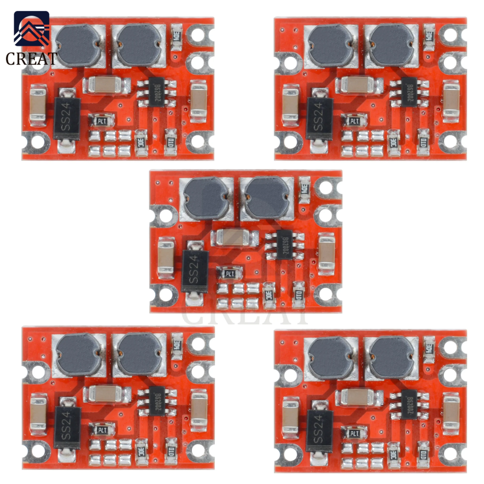 5PC S09 DC-DC Automatic Buck Boost Power Module Step Up and Down Board ...