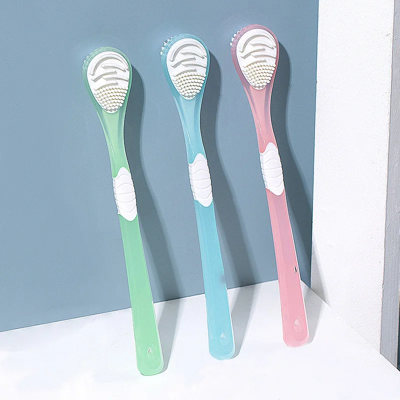 1pc Tongue Cleaning Brush Soft Silicone Tongue Cleaning Tool Double ...