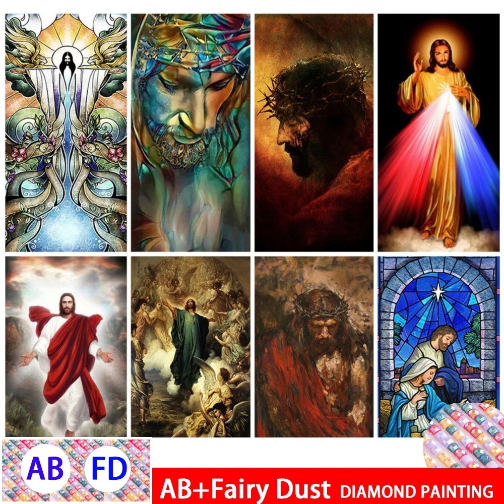 Jesus-diamond-painting-Christ-5d-full-embroidery-Diamond-religion-God ...