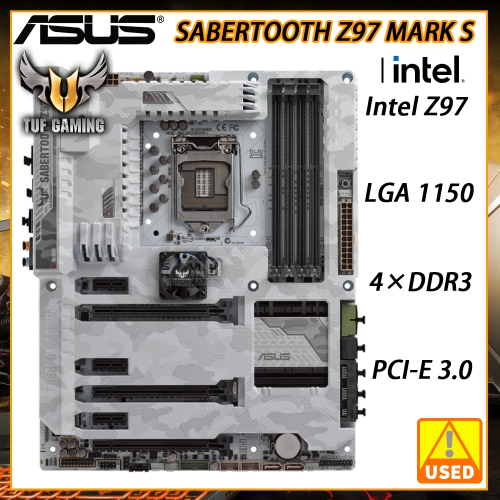 LGA-1150-motherboard-ASUS-SABERTOOTH-Z97-MARK-S-with-Intel-Z97-for-4 ...
