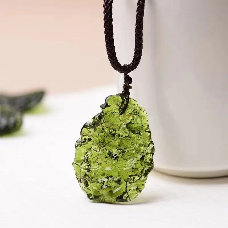Colar-Meteorito-Moldavite-Checa-Natural-Mais-Alto-Grau-Verde-Pingente ...