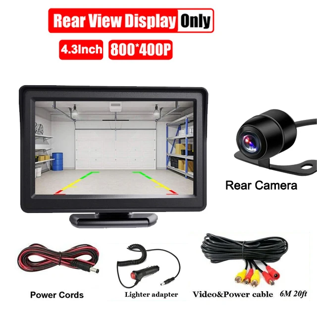 4.3Inch Car Reverse Monitor Rear View Camera Backup Camera Kit Car ...