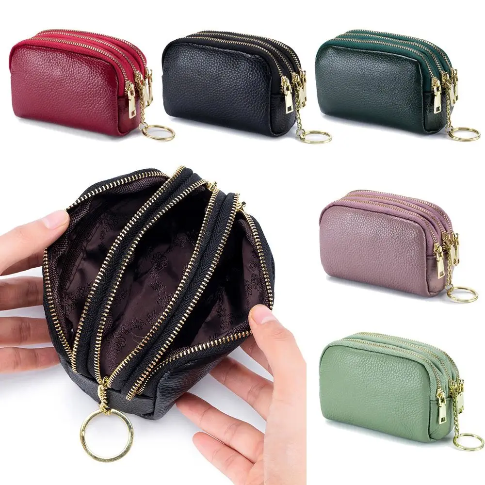 Genuine-Leather-Mini-Pocket-Zipper-Small-Money-Bag-Female-Wallet-Women ...