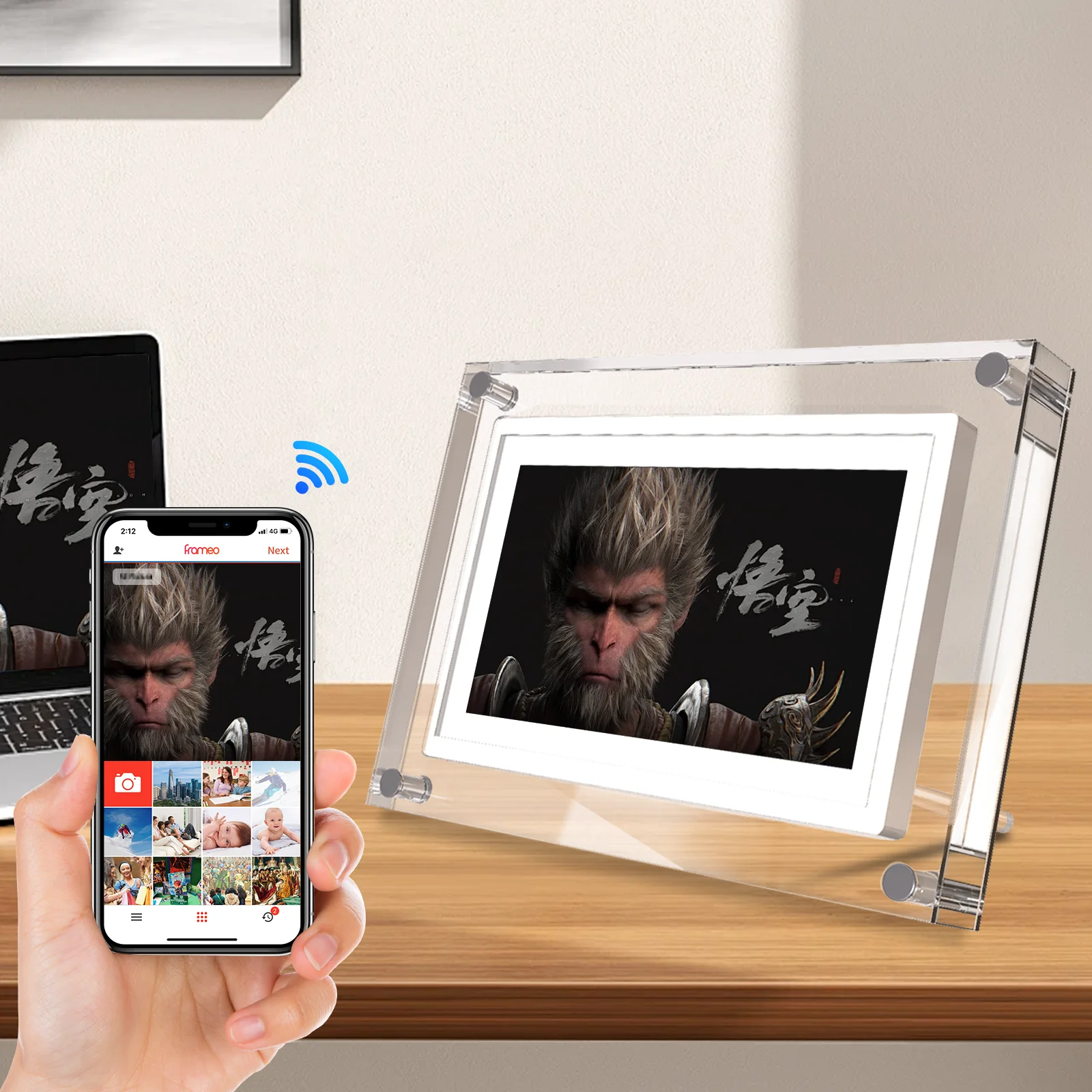 New-7inch-WiFi-Cloud-Digital-Picture-Frame-1280-720-IPS-HD-Cloud-Smart ...