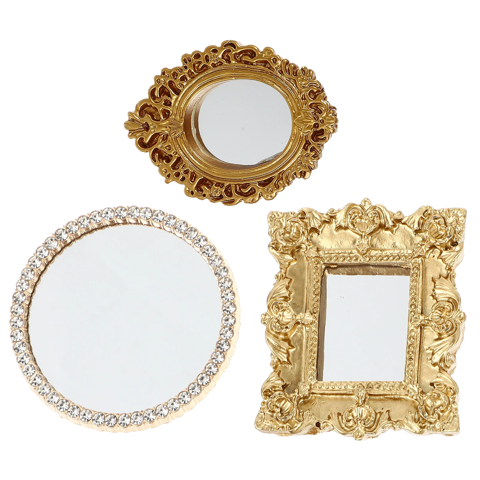3-Pcs-Mini-Classic-Mirror-Prop-House-Decor-Garden-Ornaments-Home-Goods ...