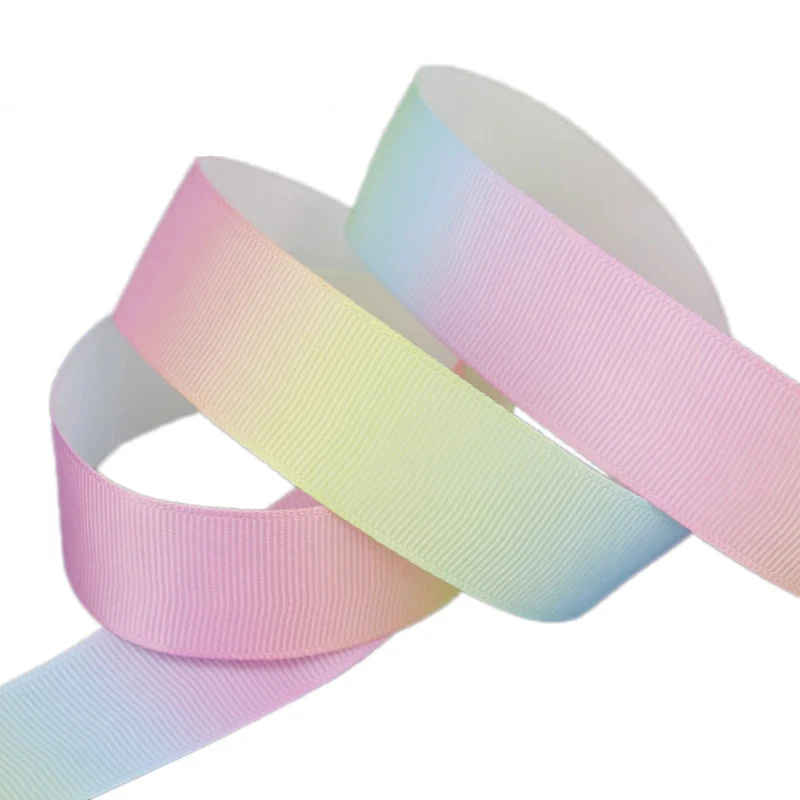 10-meters-roll-Gradual-rainbow-Stripes-grosgrain-ribbon-printed-gift ...