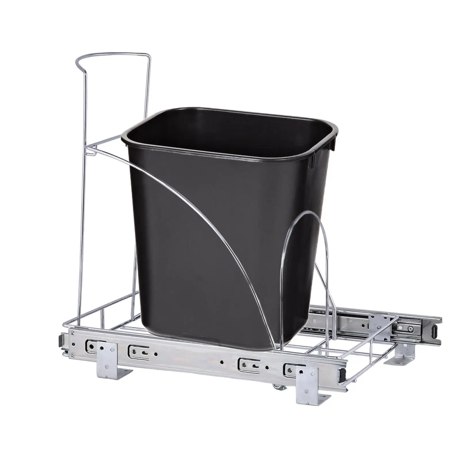 Pull-Out-Trash-Garbage-Can-Cabinet-Easy-To-Mount-Frame-Sliding-Roll-Out ...