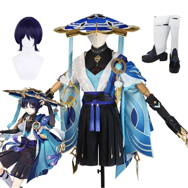 Anime Game Genshin Impact Scaramouche Cosplay Costume The Wanderer ...