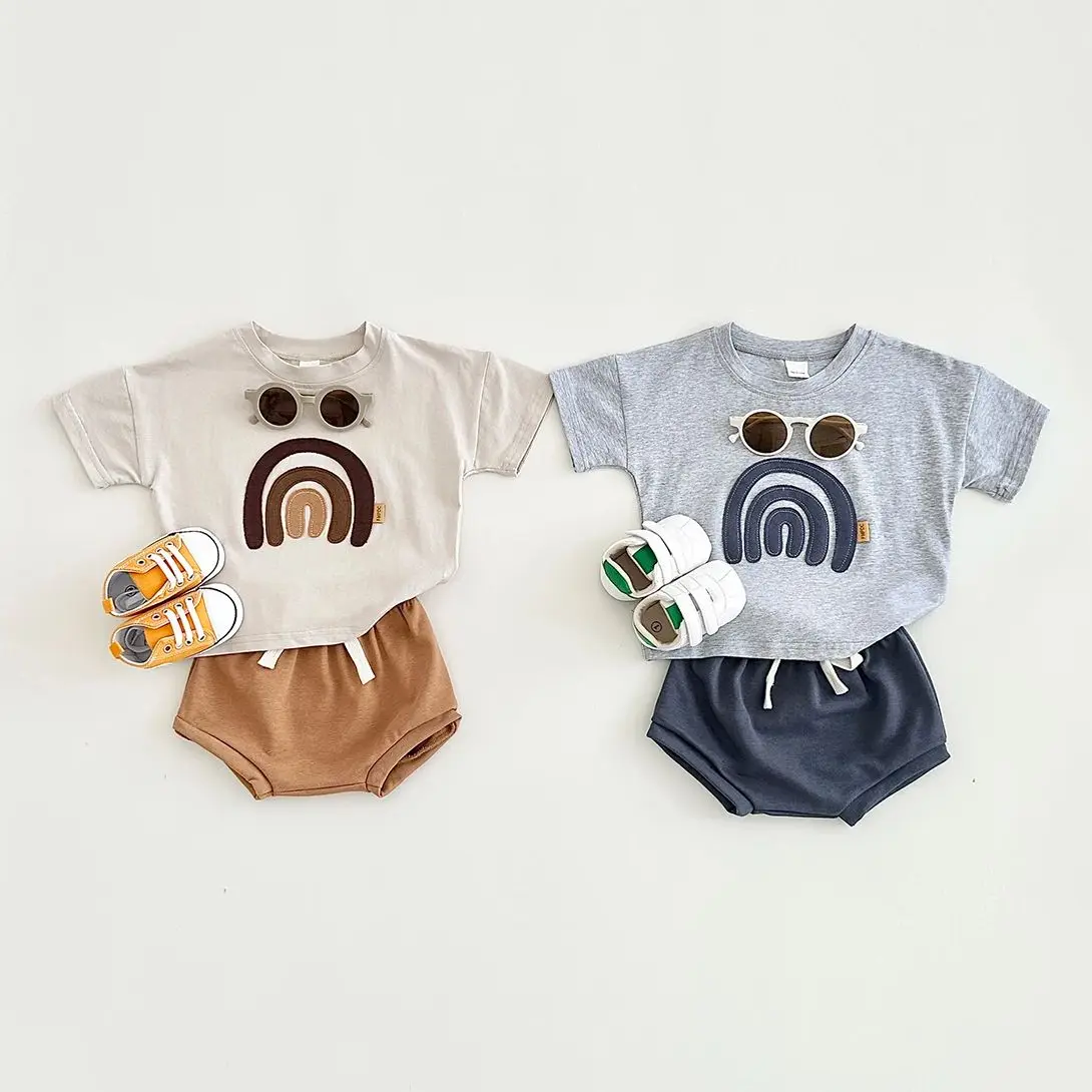 New-Summer-Newborn-Baby-Boys-Clothes-Sets-T-Shirt-Triangle-Shorts ...