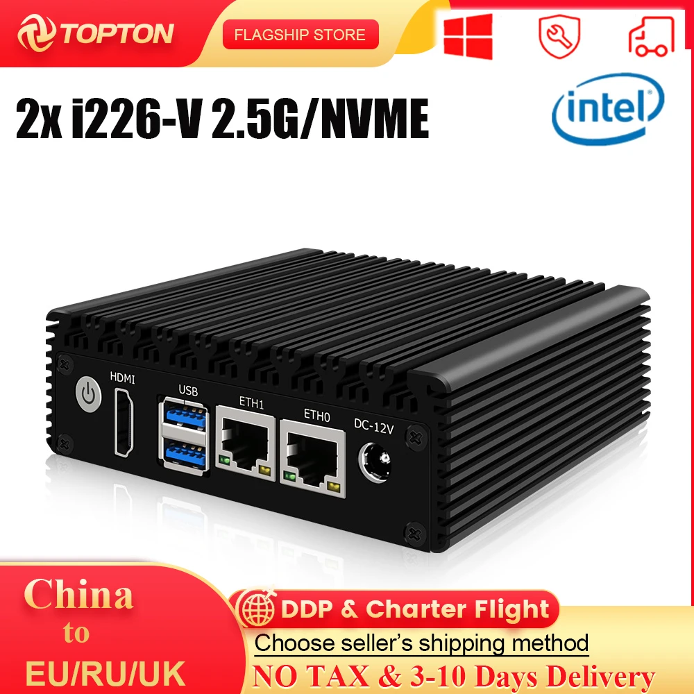 Soft Router Mini Pc J4125 J4105 Quad Core 2x I226-v 2.5g Nics X86 ...