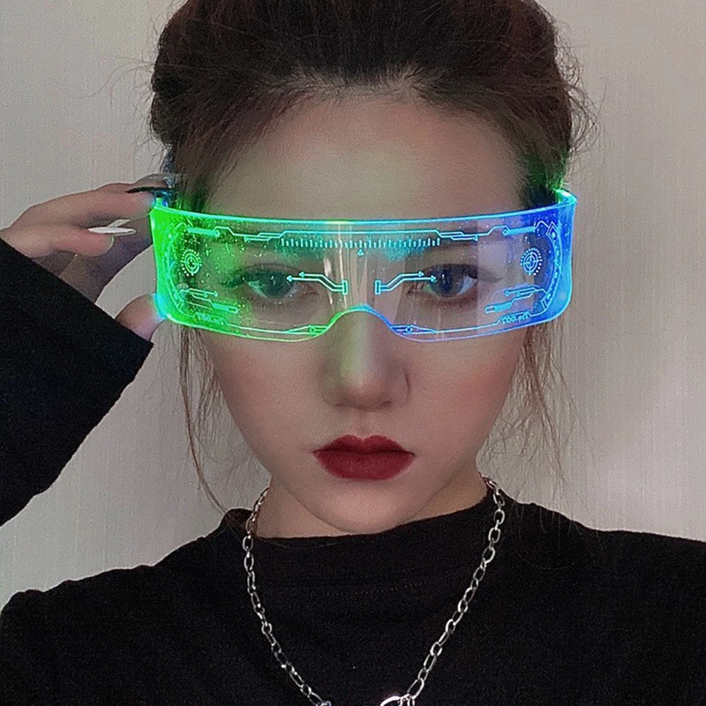 LED Glasses Button Battery Wireless Luminous Glasses Night Bar Party ...