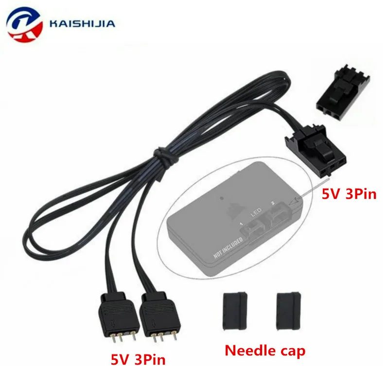 60cm-Corsair-5V-3Pin-RGB-ARGB-Splitter-Adapter-Cable-for-Lighting-Node ...