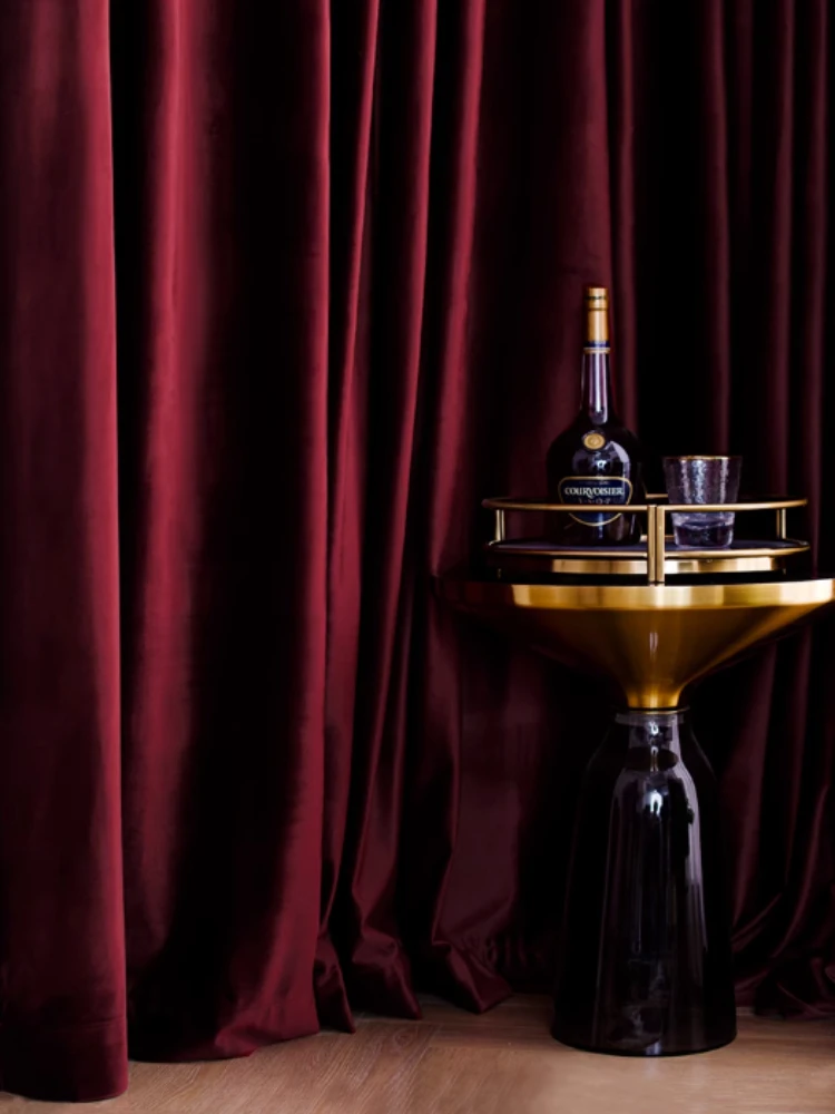 Modern-Nordic-Blackout-Red-Velvet-Curtains-for-Living-Room-Bedroom ...