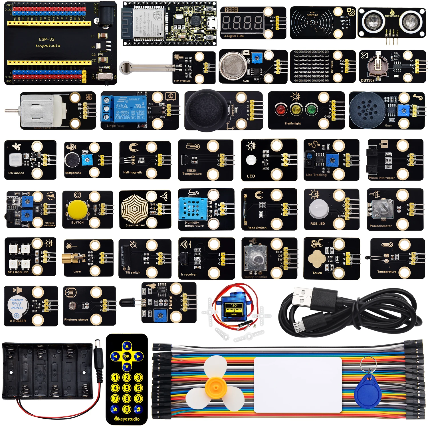 Kidsbits-Keyestudio-ESP32-RFID-37-in-1-Sensor-Kit-With-ESP32-Board-For ...
