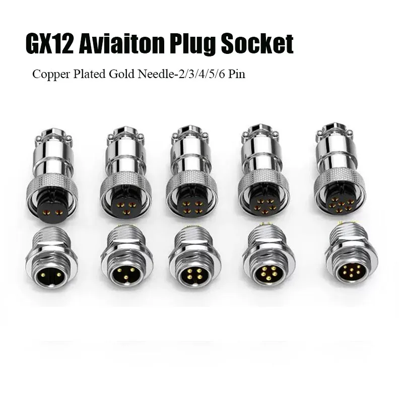 Enchufe-de-aviaci-n-GX12-de-grado-Industrial-Conector-de-Cable-macho-y ...
