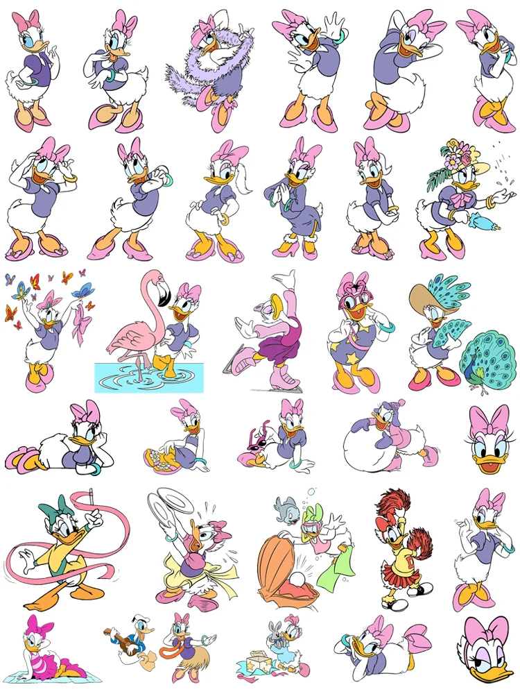 Disney-Daisy-Duck-clothes-patches-iron-on-transfer-DIY-thermo-stickers ...