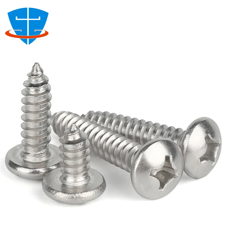DIN7049 M1M1.4 M1.7 M2 M3 M4 M5 M6M8 304 Stainless Steel Phillips Round Head Self-Tapping Screw ...