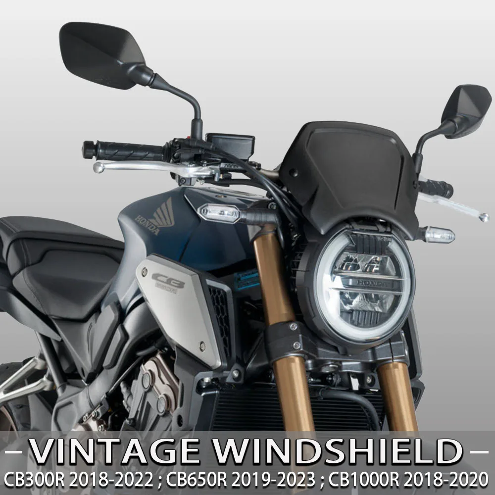 Motorcycle Frontal Plate Vintage WindScreen Windshield Deflector For ...