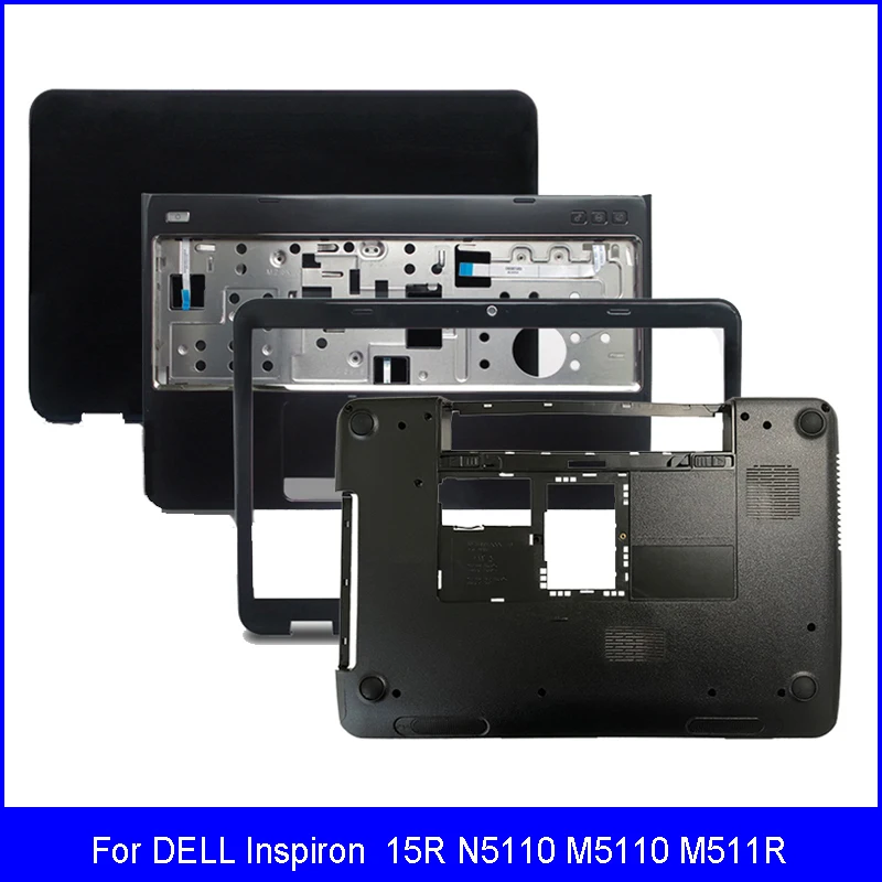 DELL Inspiron 15R N5110 M5110 M511R 시리즈 전면 베젤 손목 받침대 하단 케이스 경첩 상단 검정색 새 ...