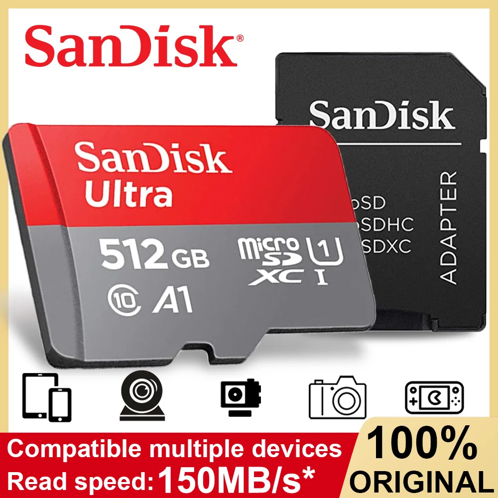 SanDisk-Ultra-micro-SD-Card-UHS-I-Memory-Cards-with-Adapter-C10-U1-A1 ...